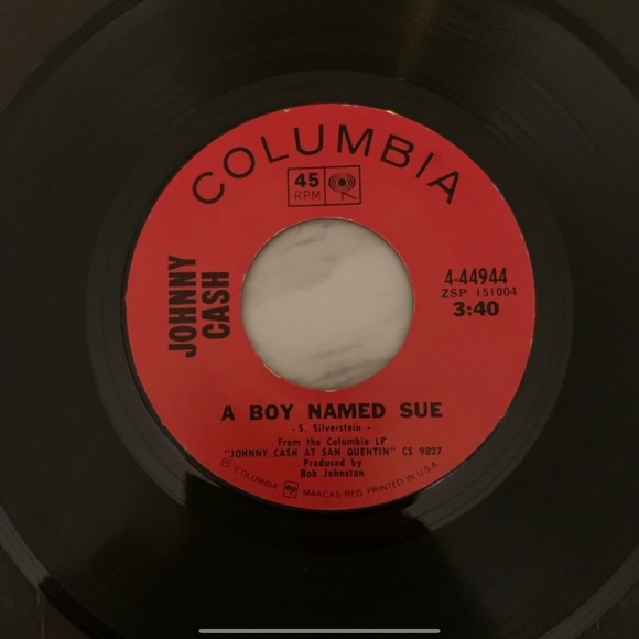 Media | Johnny Cash A Boy Named Sue 45 Rpm Record | Poshmark